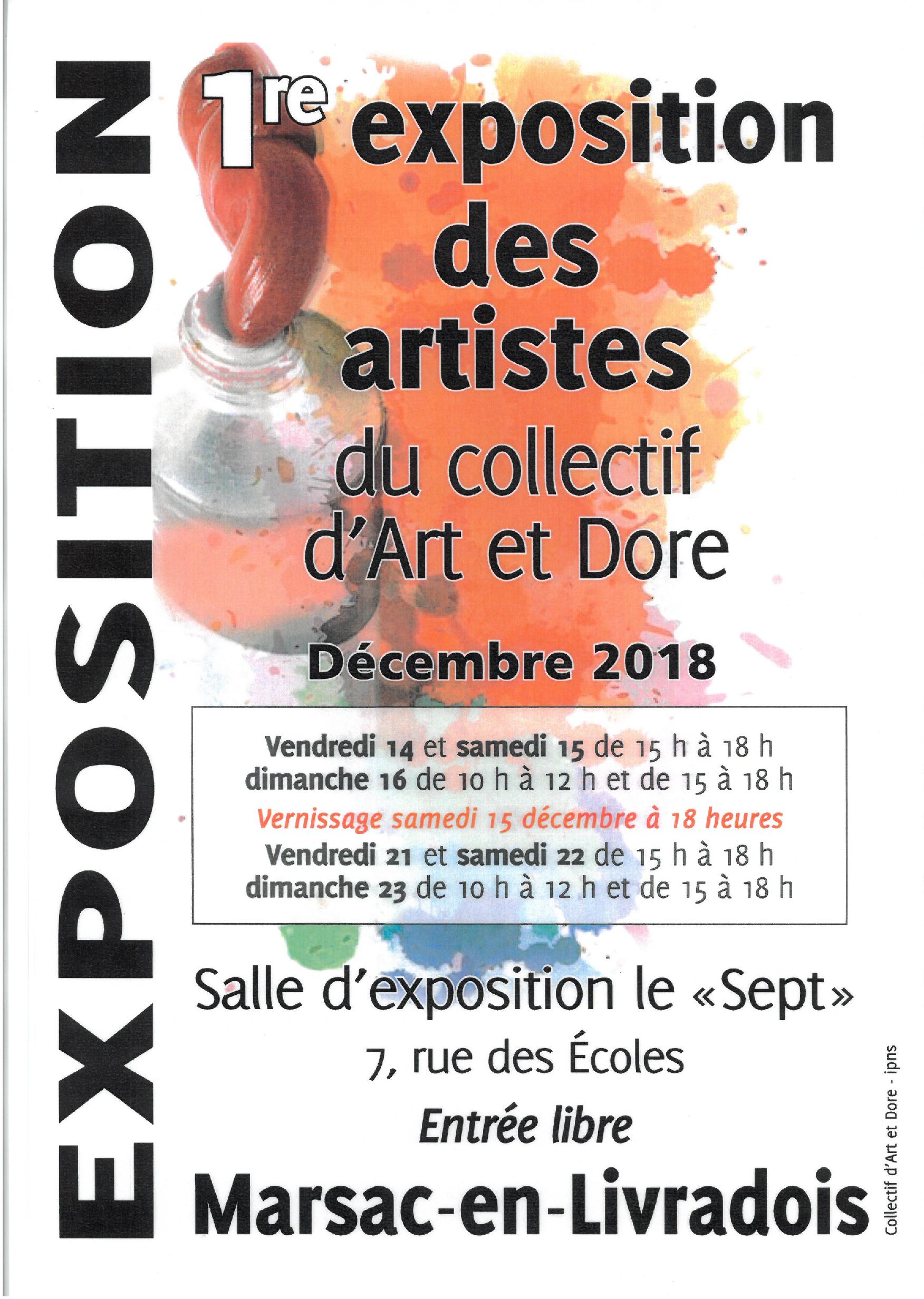Collectif d’Art et Dore : une première exposition à Marsac en Livradois ...